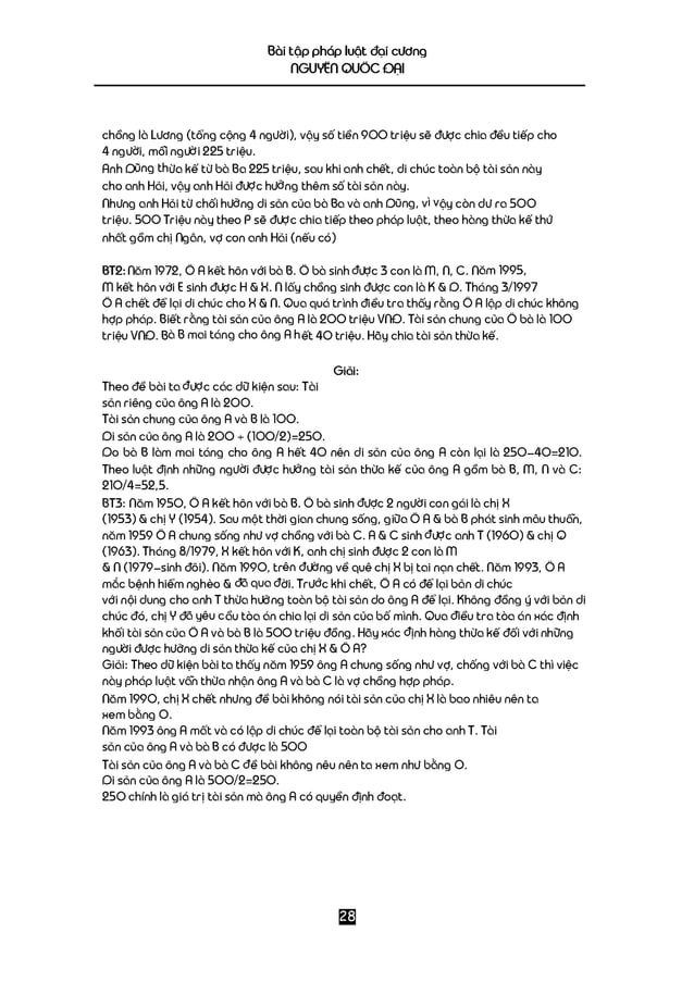 Bai tap phap luat dai cuong | PDF
