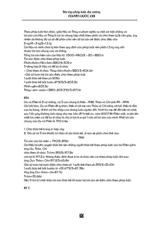 Bai tap phap luat dai cuong | PDF