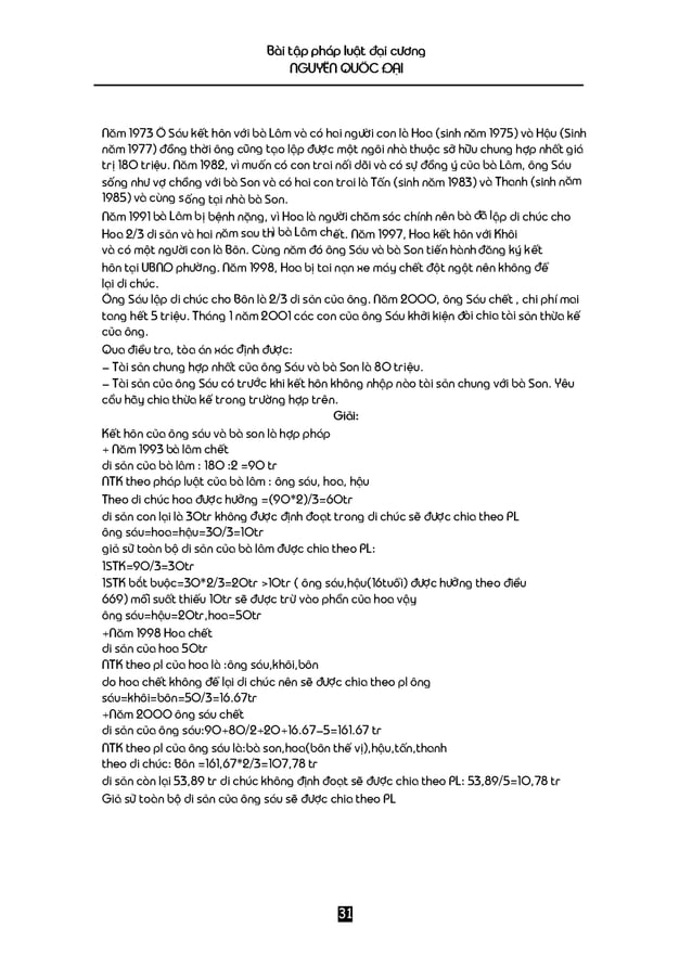 Bai tap phap luat dai cuong | PDF