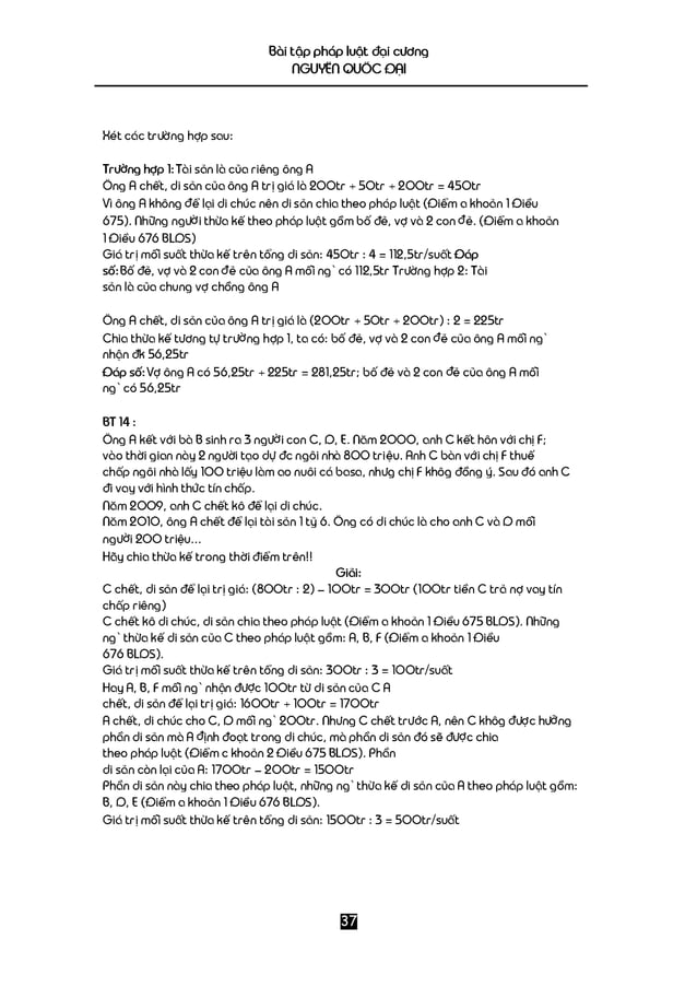 Bai tap phap luat dai cuong | PDF