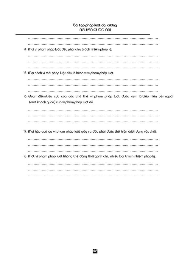 Bai tap phap luat dai cuong | PDF