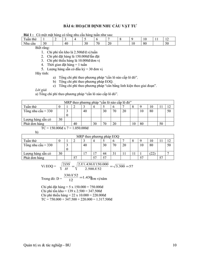 Bai tap quan tri van hanh 09-final | DOC