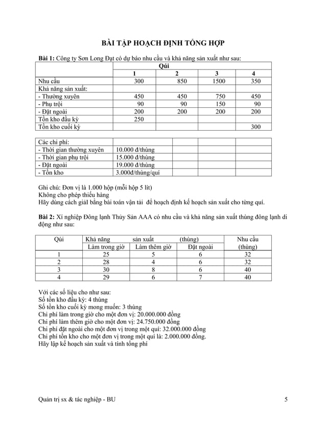 Bai tap quan tri van hanh 09-final | DOC