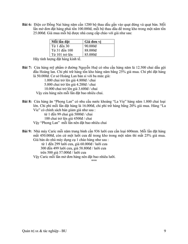 Bai tap quan tri van hanh 09-final | DOC