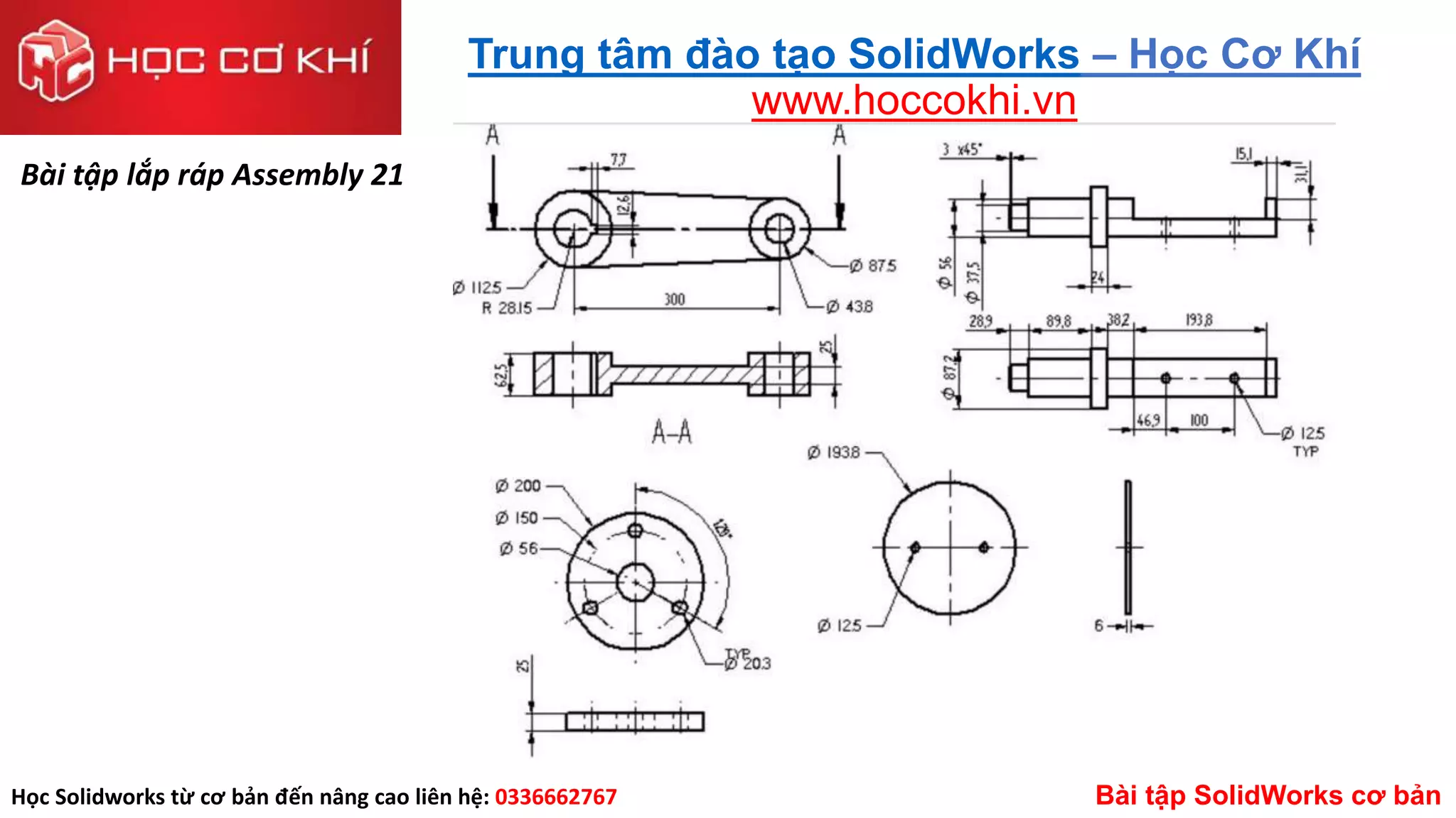 hoccokhi.vn Bài tập Solidworks cơ bản - bai-tap-solidworks-co-ban | PPTX