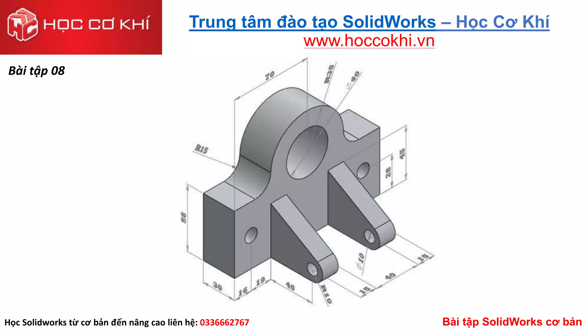 hoccokhi.vn Bài tập Solidworks cơ bản - bai-tap-solidworks-co-ban | PPTX