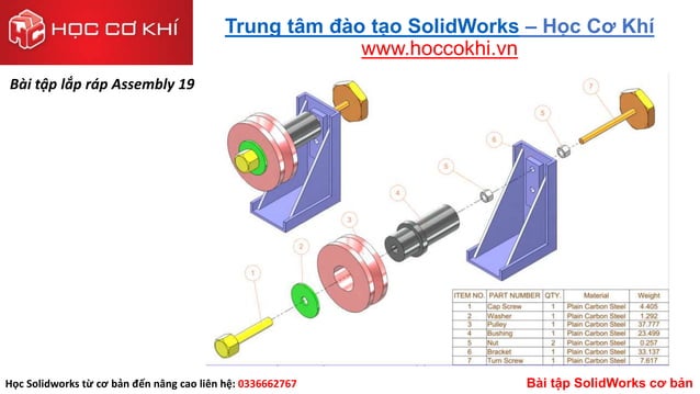 hoccokhi.vn Bài tập Solidworks cơ bản - bai-tap-solidworks-co-ban | PPTX