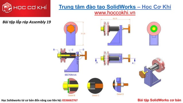 hoccokhi.vn Bài tập Solidworks cơ bản - bai-tap-solidworks-co-ban | PPTX