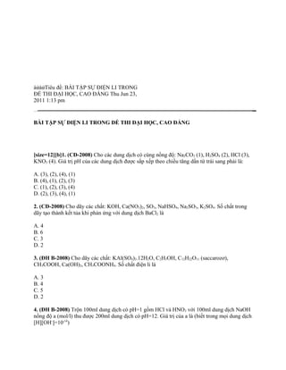 Bai tap su dien li | PDF