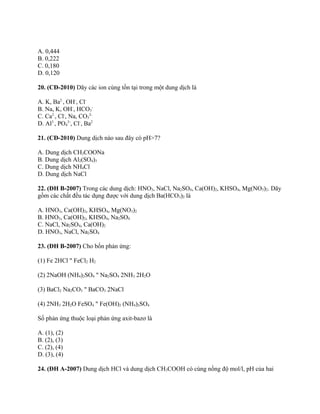 Bai tap su dien li | PDF