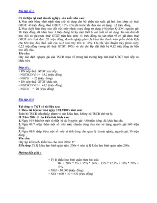 Bai tap tai_chinh_doanh_nghiep | PDF