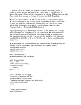 Bai tap testing junit….. | PDF