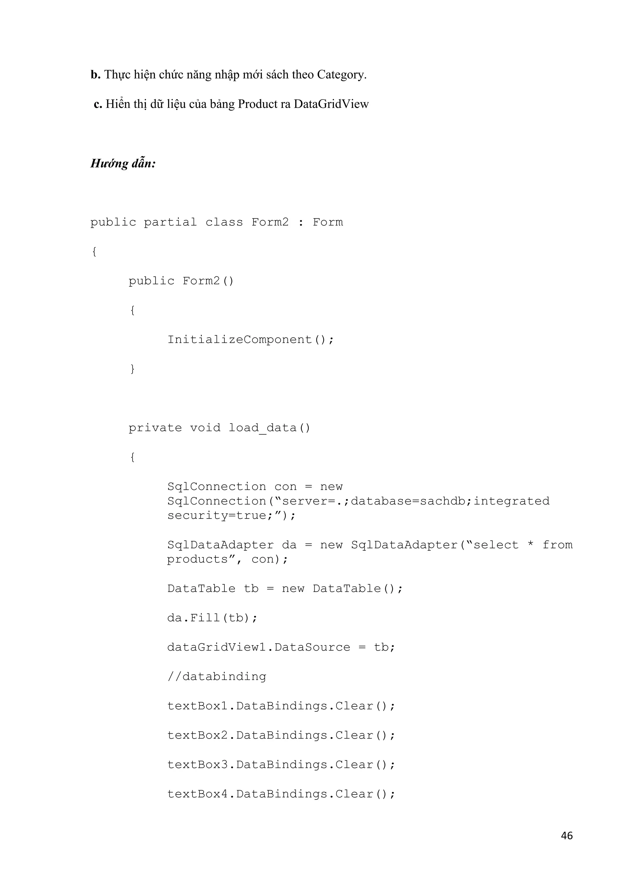 Bai tap thuc hanh | DOCX