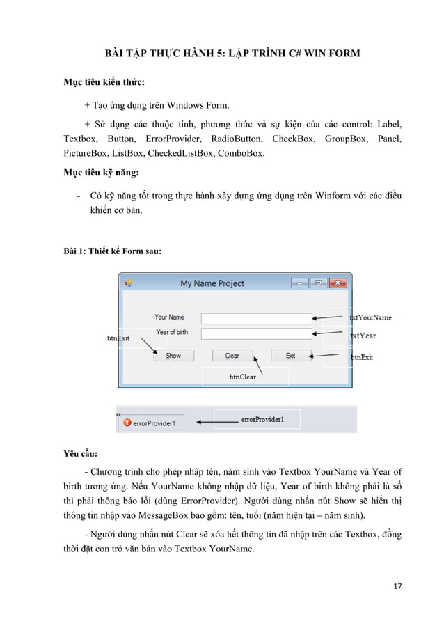 Bai tap thuc hanh | DOCX
