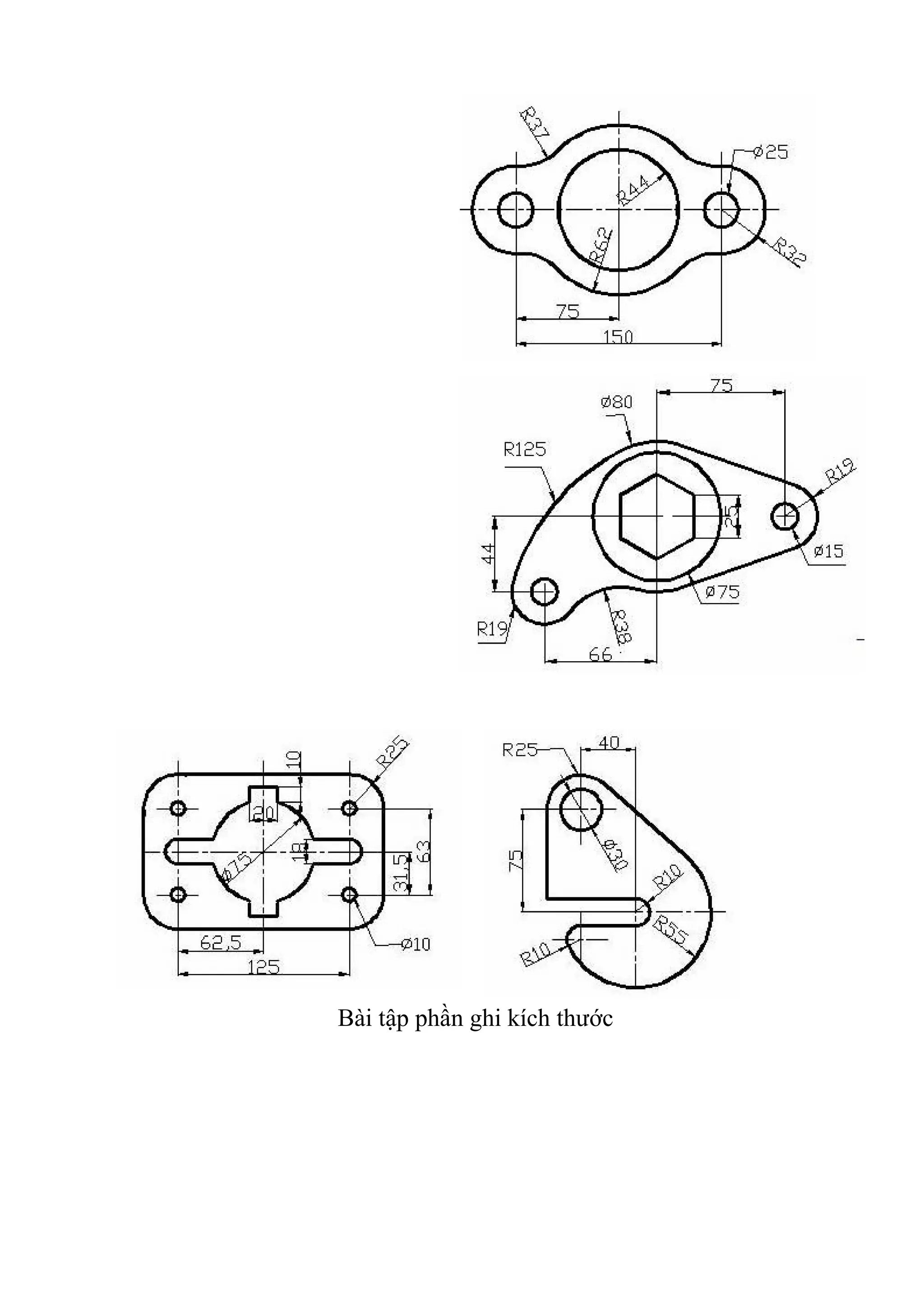 Bài tập Auto CAD 2D | DOC