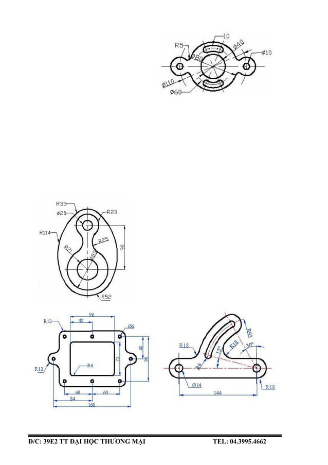 Bài tập Auto CAD 2D | DOC