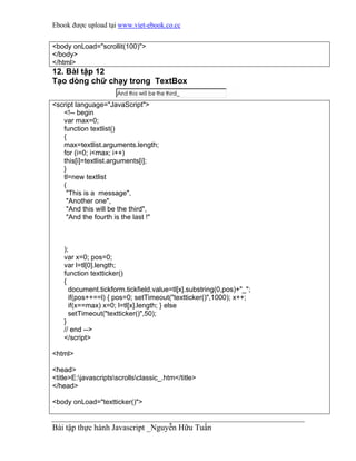 Bai Tap Thuc Hanh Javascript | PDF