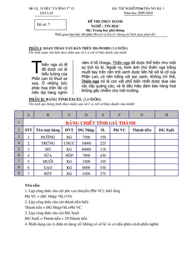Bai tap thuc hanh nghe hay | PDF