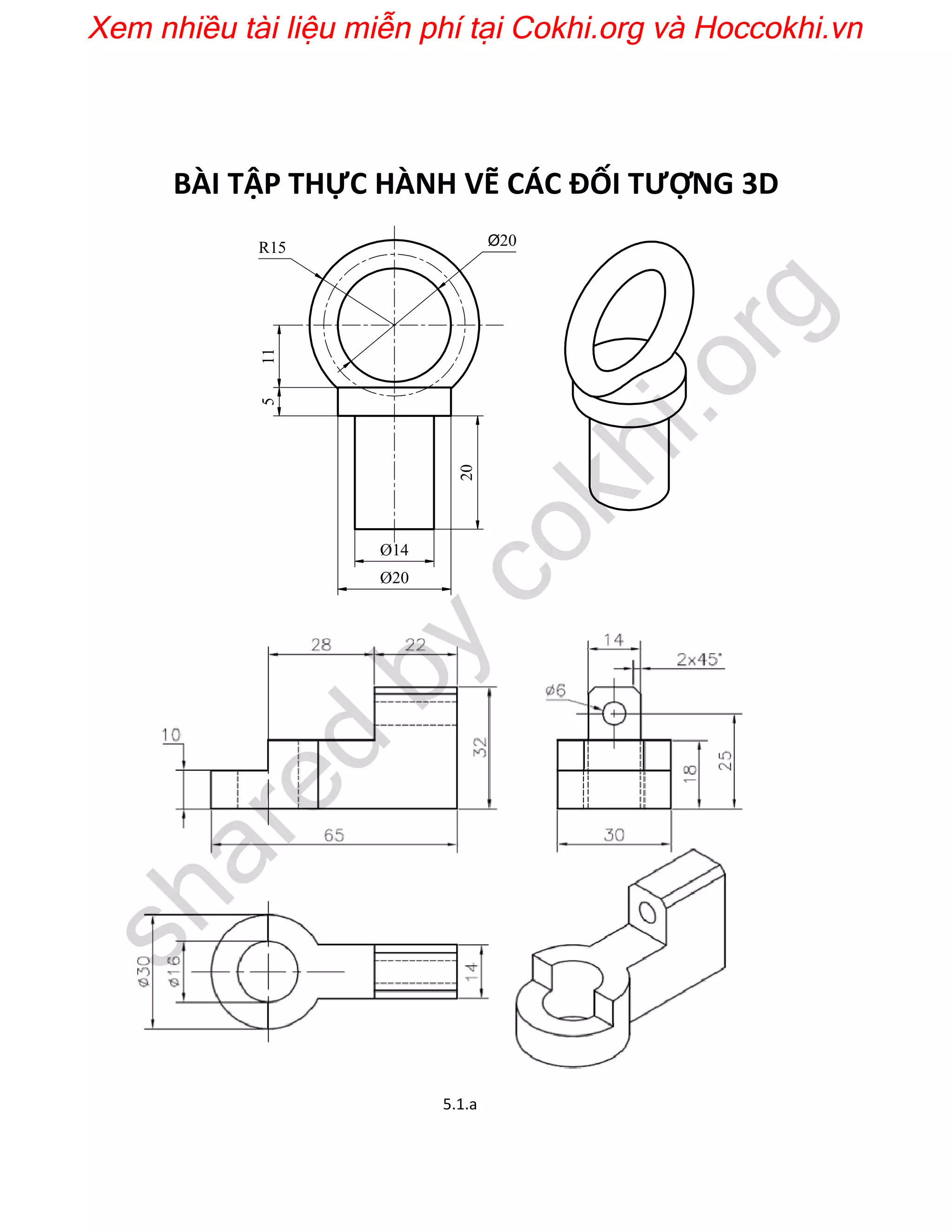 Bai tap thuc hanh ve cac doi tuong 3d | PDF