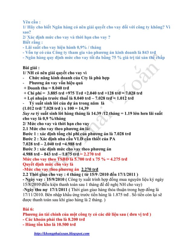 Bai tap tin dung nh + loi giai | PDF