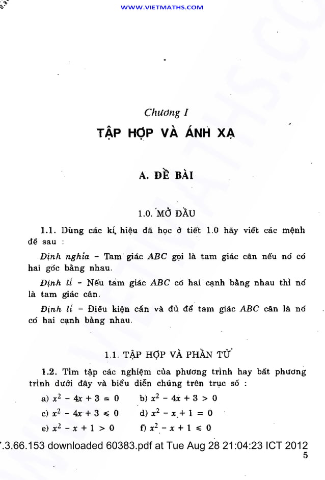 Bai tap toan cao cap tap 1 nguyen dinh tri | PDF