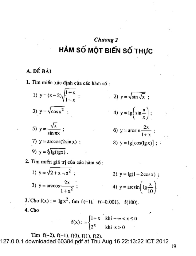 Bai tap toan cao cap tap 2 nguyen dinh tri | PDF