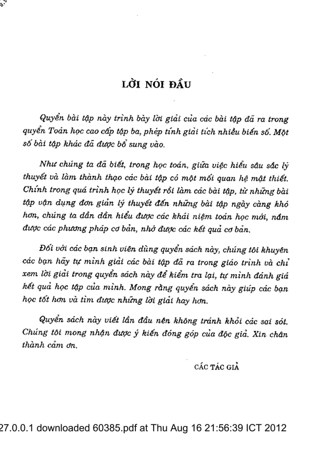 Bai tap toan cao cap tap 3 nguyen dinh tri | PDF