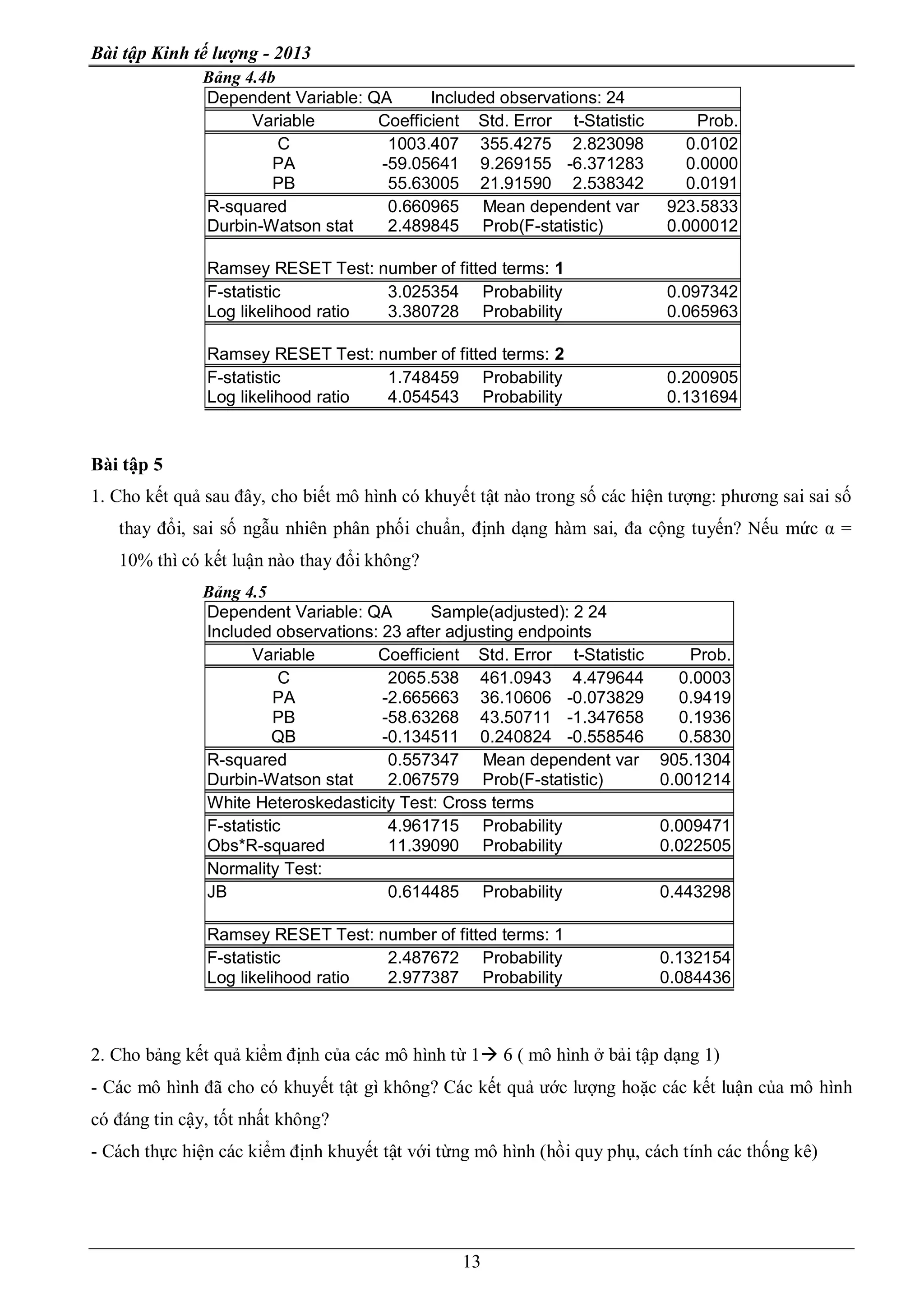 Bai tap tong ket | PDF