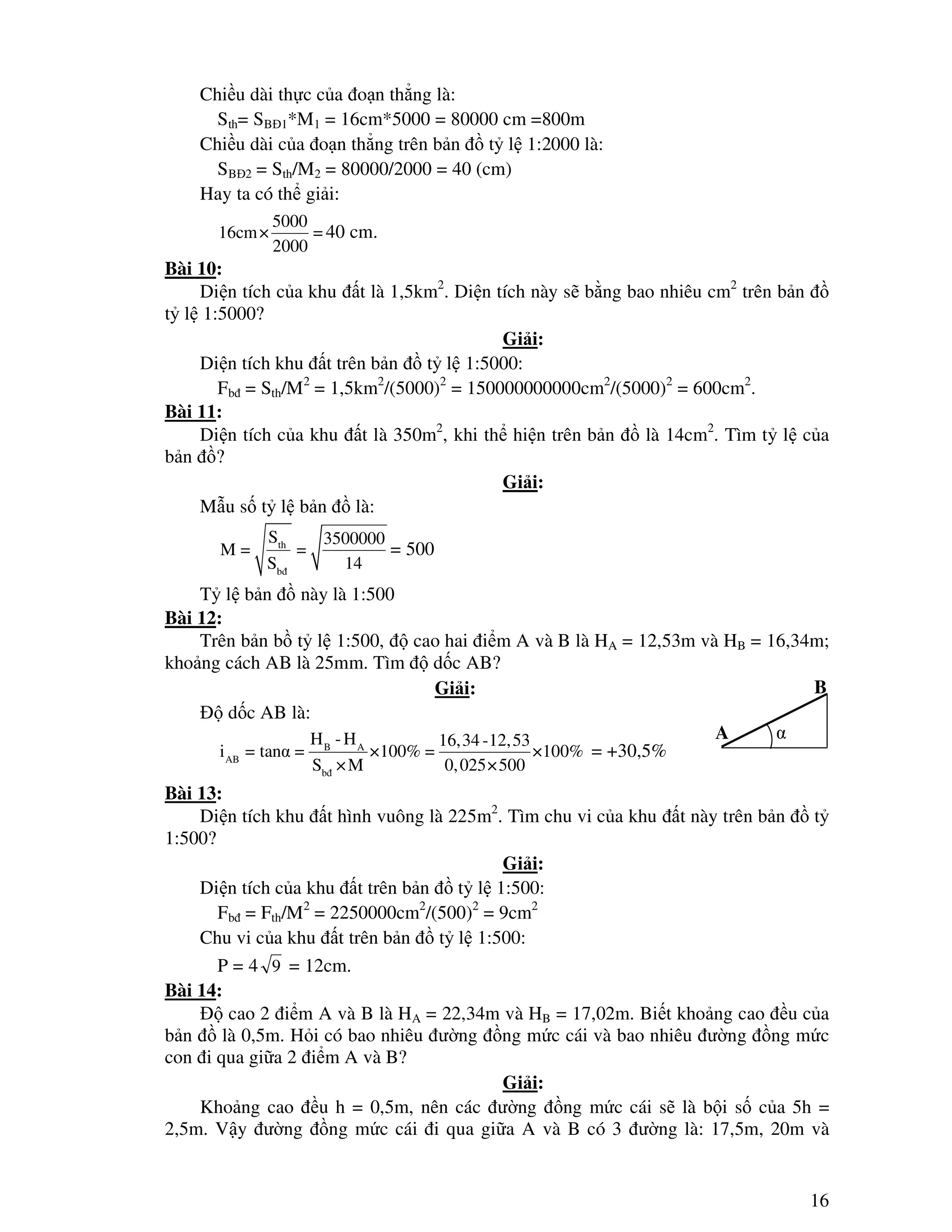 Bài Tập Trắc Địa | PDF