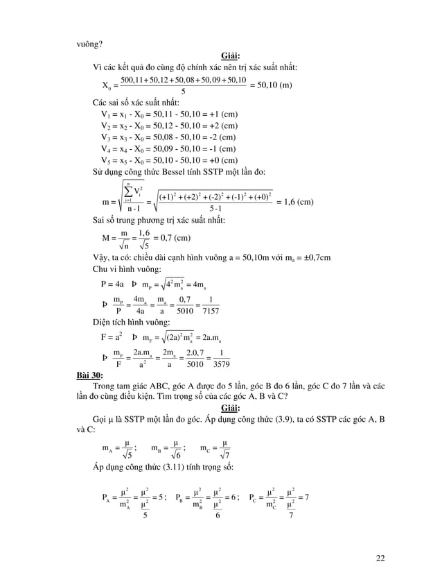 Bài Tập Trắc Địa | PDF