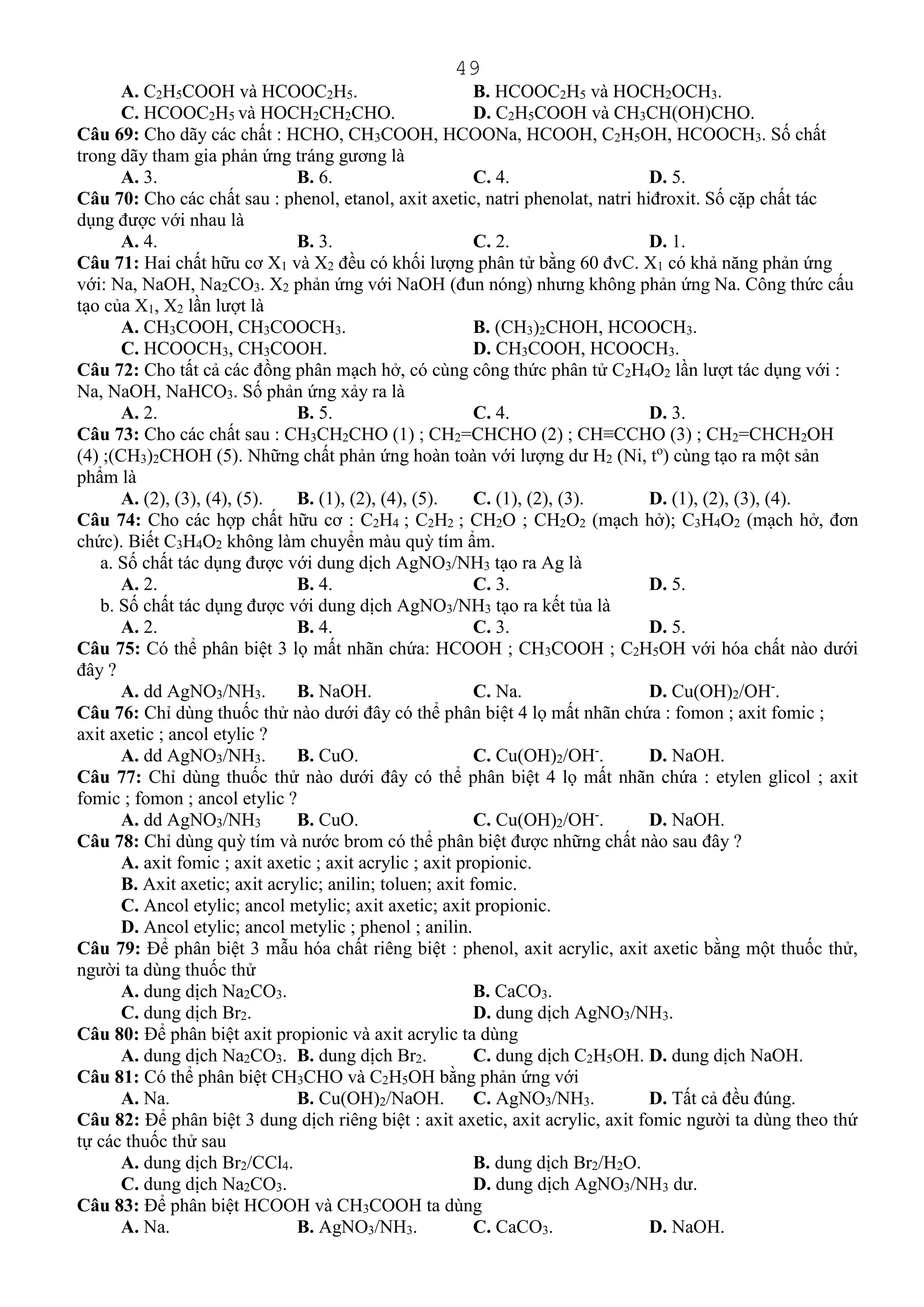 Bai tap trac nghiem Hoa Huu co - PHAN 2.doc