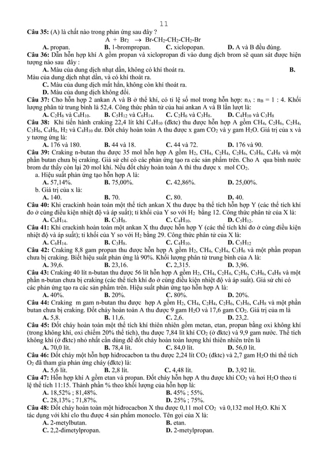 Bai tap trac nghiem Hoa Huu co - PHAN 2.doc
