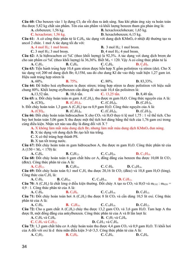 Bai tap trac nghiem hoa huu co 11 | DOC