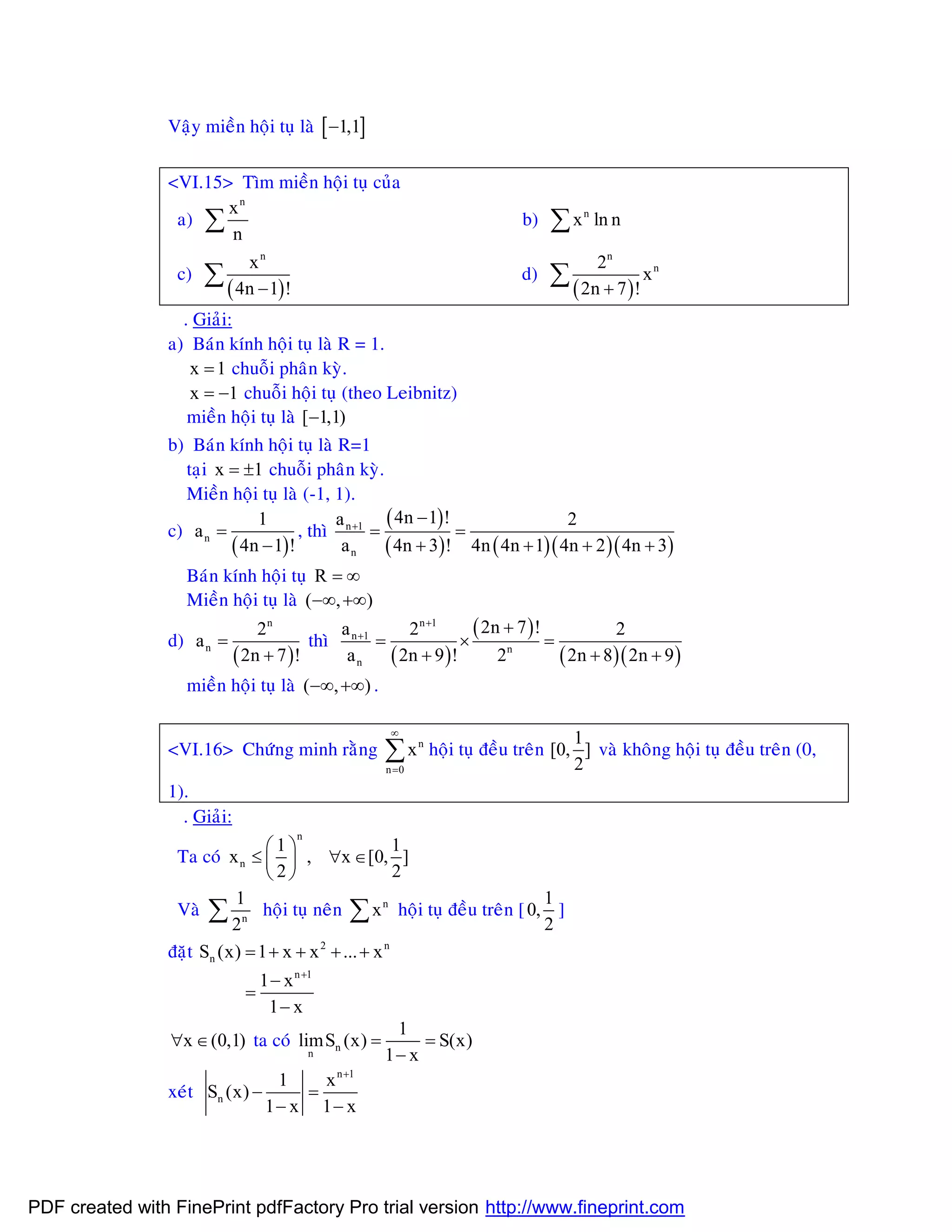 Bai tap va bai giai chuoi so chuoi ha mpdf | PDF