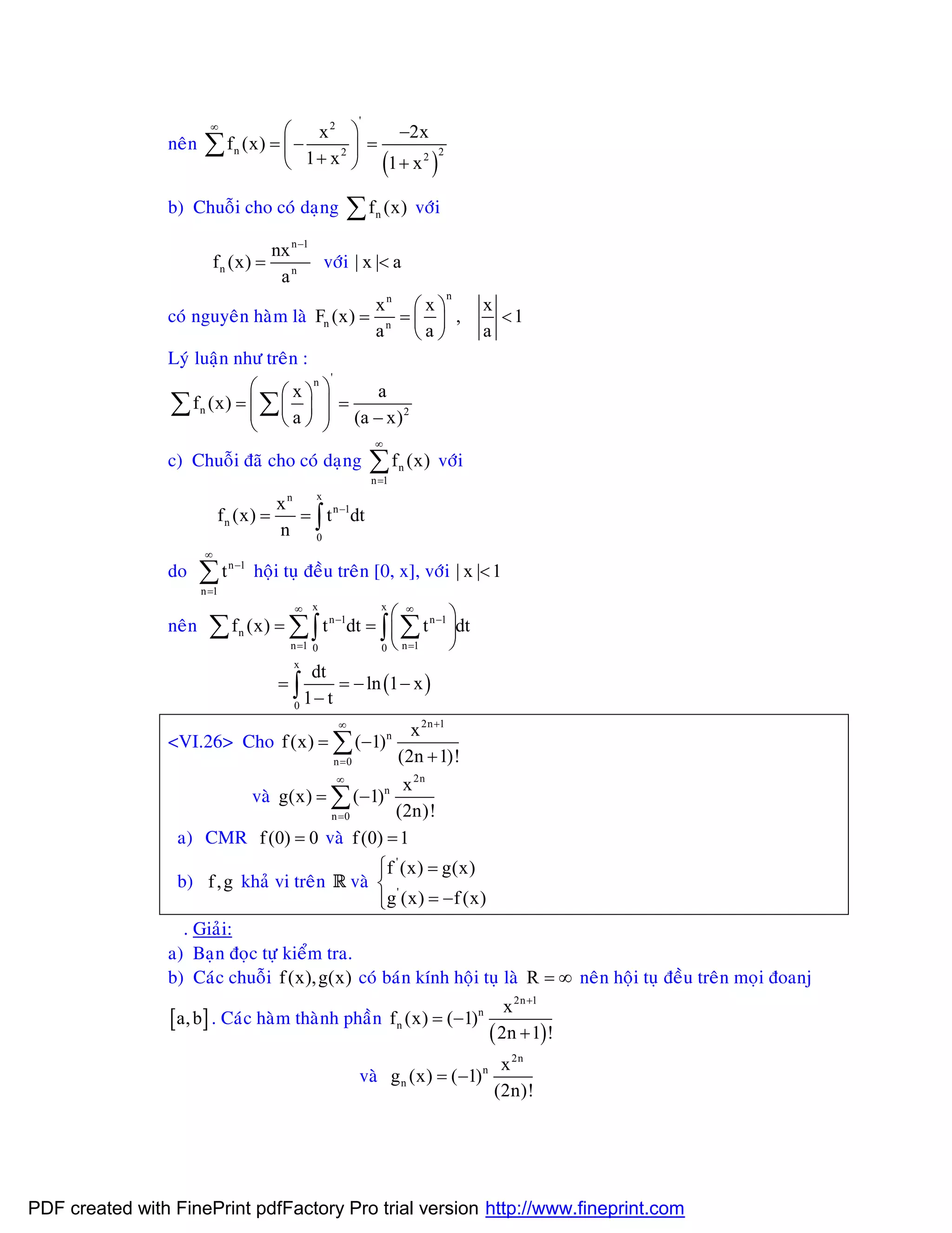 Bai tap va bai giai chuoi so chuoi ha mpdf | PDF