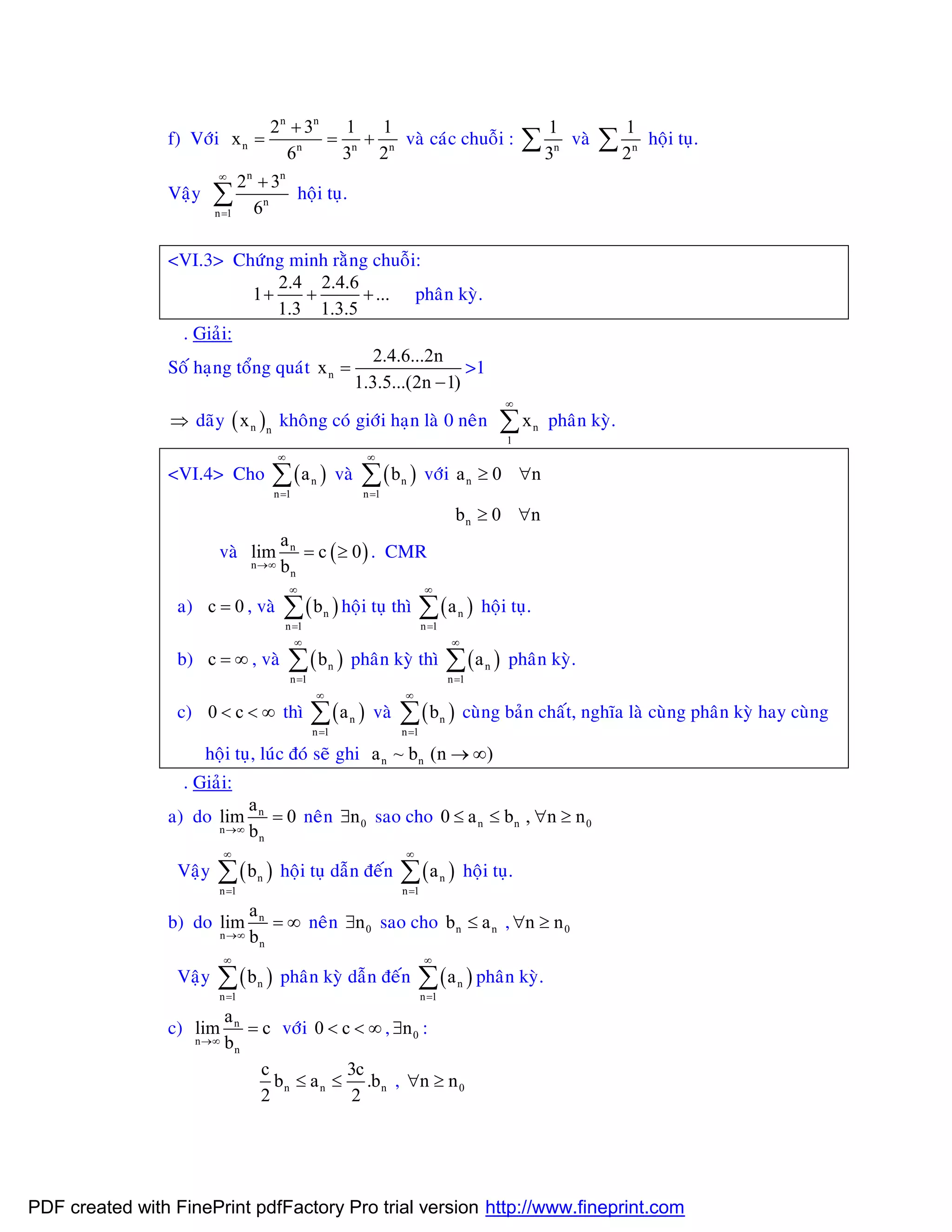 Bai tap va bai giai chuoi so chuoi ha mpdf | PDF