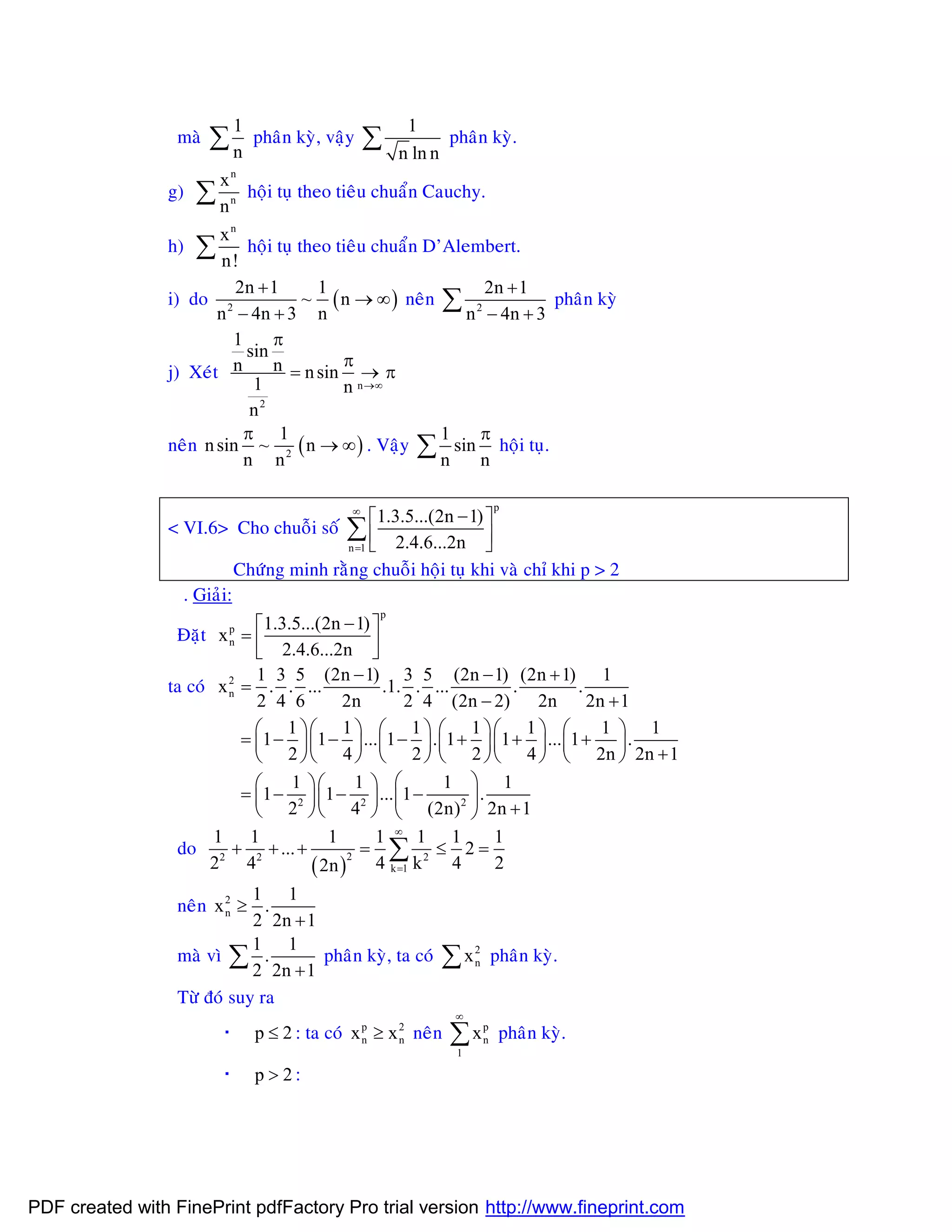 Bai tap va bai giai chuoi so chuoi ha mpdf | PDF