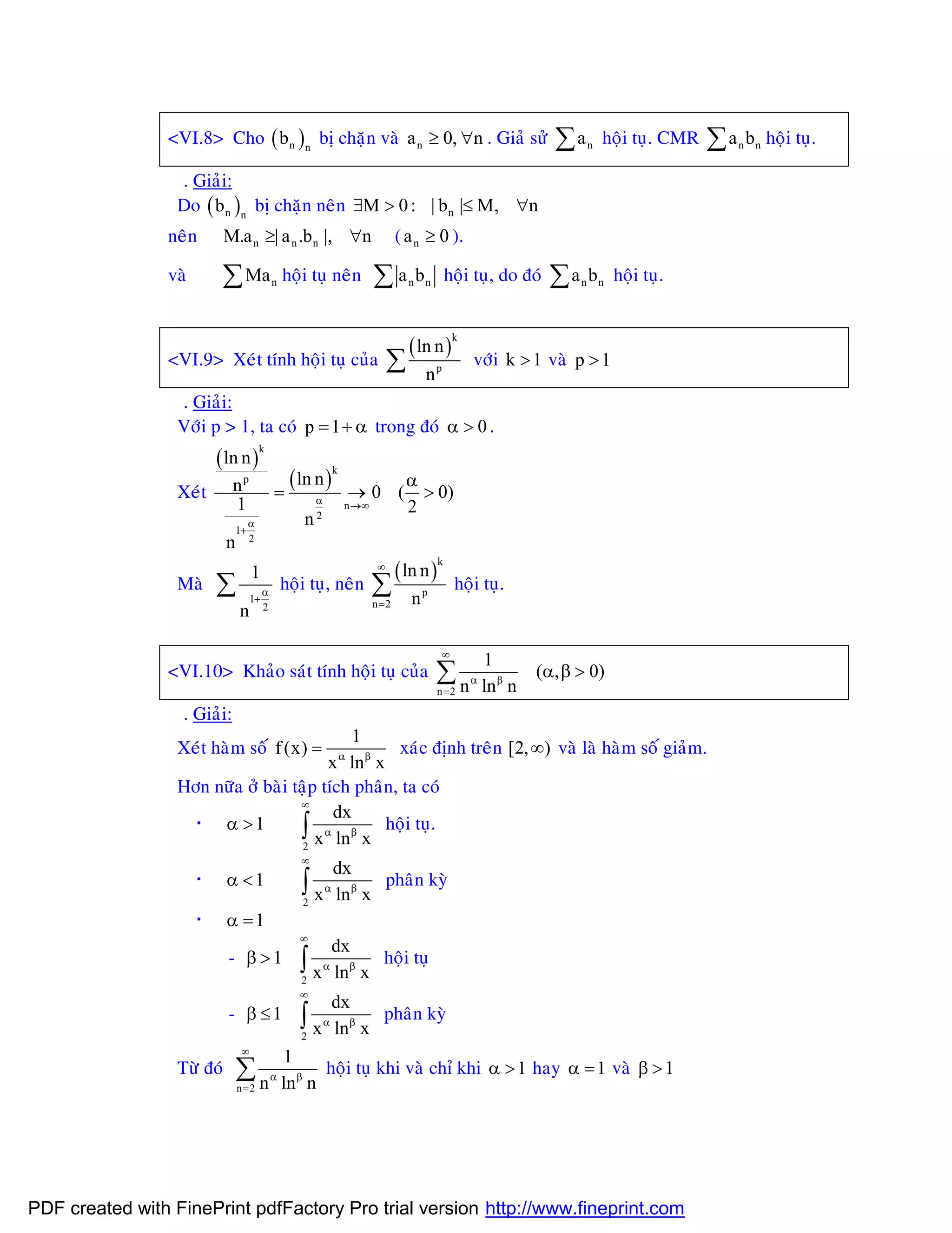 Bai tap va bai giai chuoi so chuoi ha mpdf | PDF