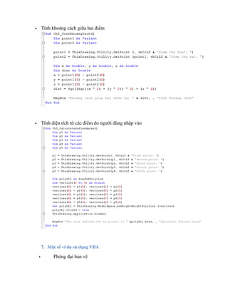 Bai tap va_huong_dan_thuc_hanh_autocad_vba | PDF