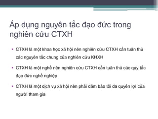 Một số vấn đề về đạo đức trong nghiên cứu CTXH | PDF