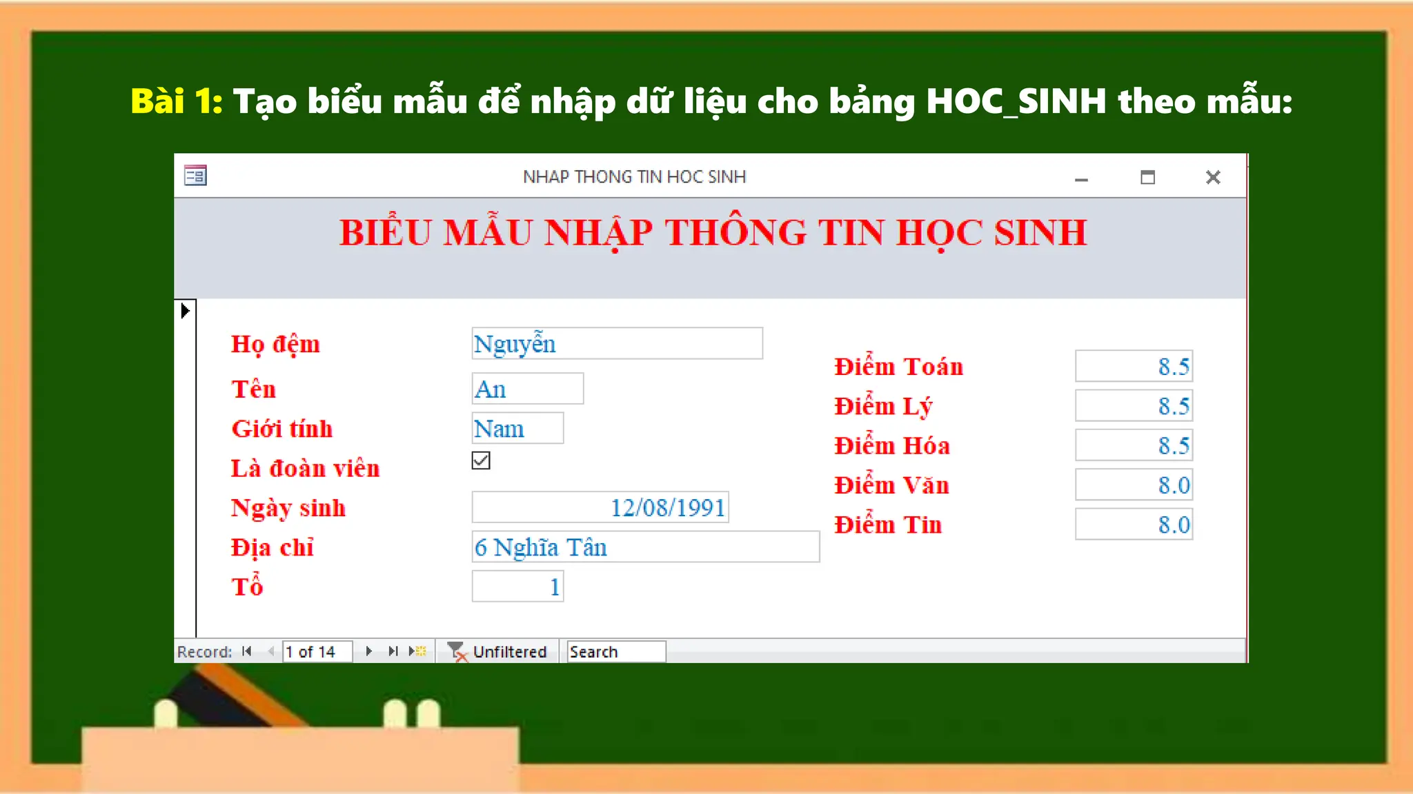 Bai tap va thuc hanh 4 Tao bieu mau don gian.pptx