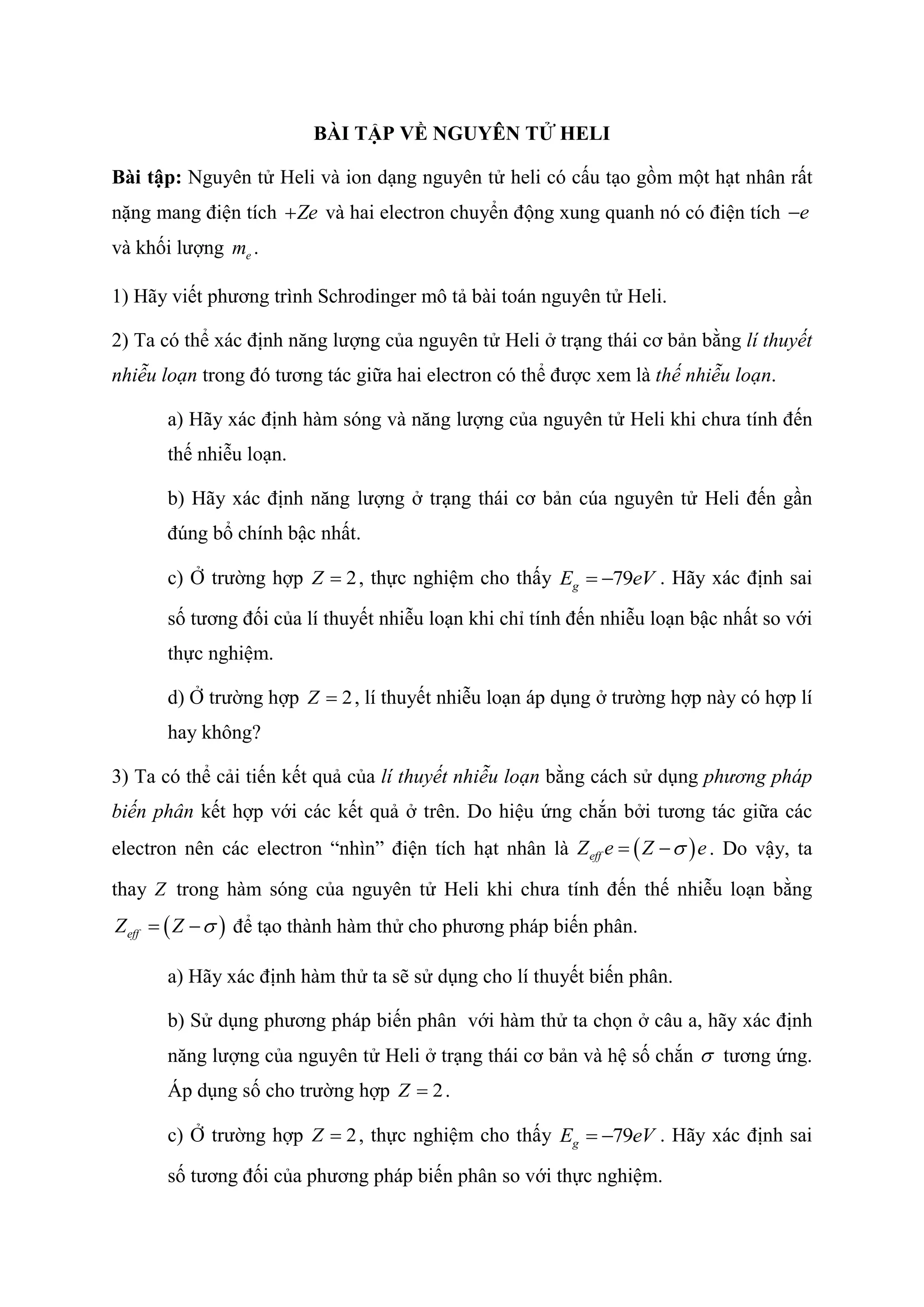 Bai tap ve nguyen tu heli | PDF
