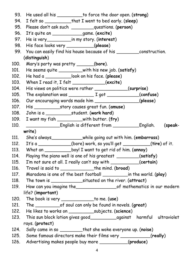 Bai tap word forms | PDF