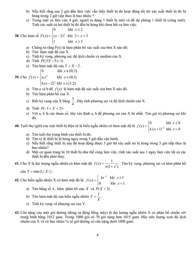 Bai tap xac suat thong ke | PDF