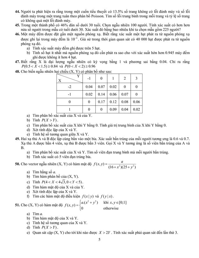 Bai tap xac suat thong ke | PDF
