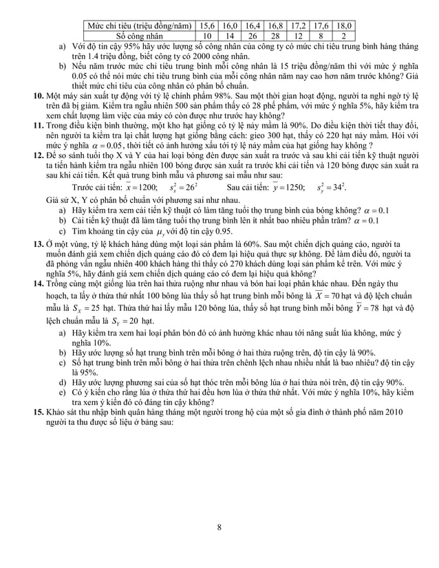 Bai tap xac suat thong ke | PDF