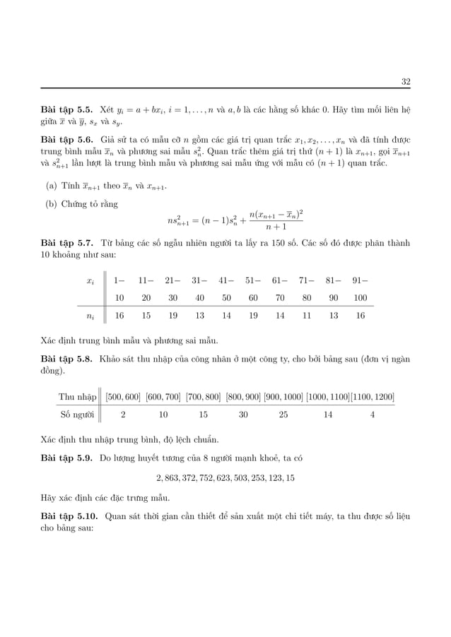 Bai tap xac suat thong ke | PDF