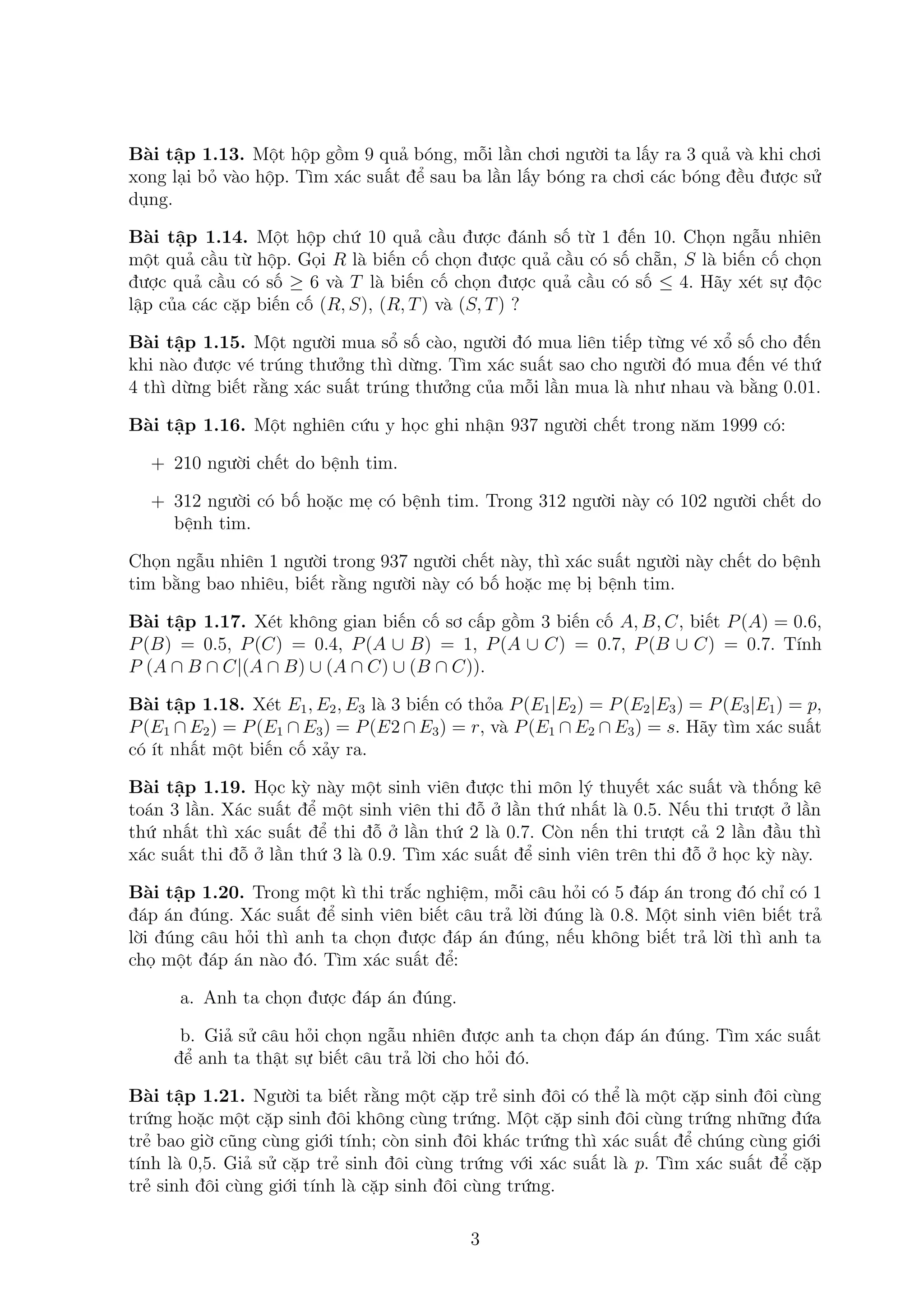 Bai tap xstk b (cap nhat chuong 6 7) | PDF