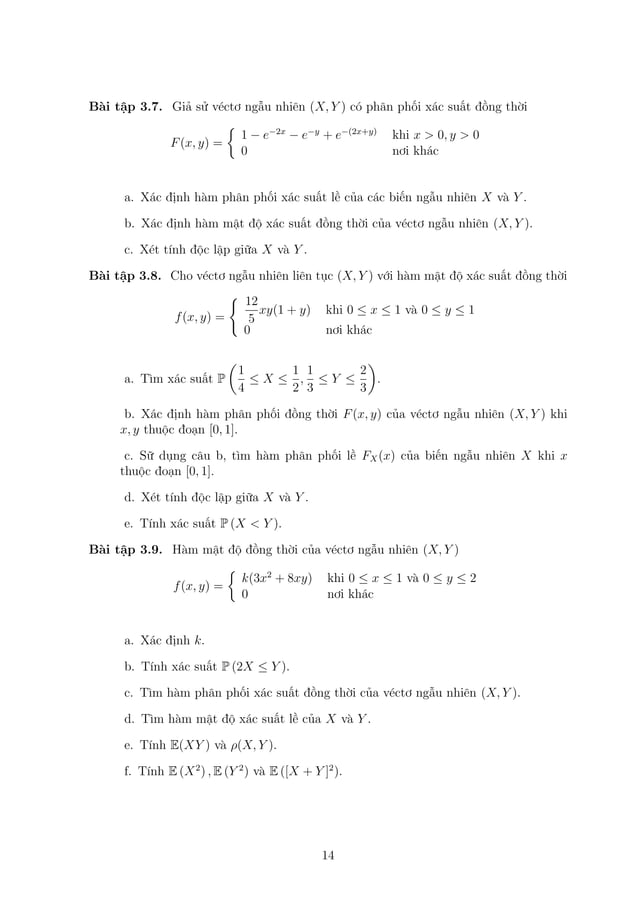 Bai tap xstk b (cap nhat chuong 6 7) | PDF