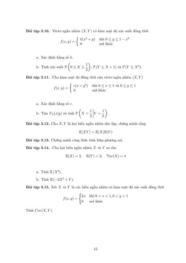 Bai tap xstk b (cap nhat chuong 6 7) | PDF